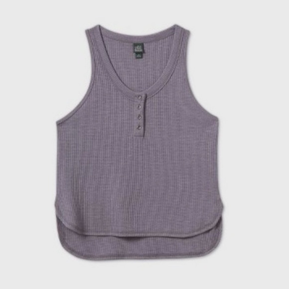 wild fable | Tops | Wild Fable Henley Waffle Knit Side Slit Button ...